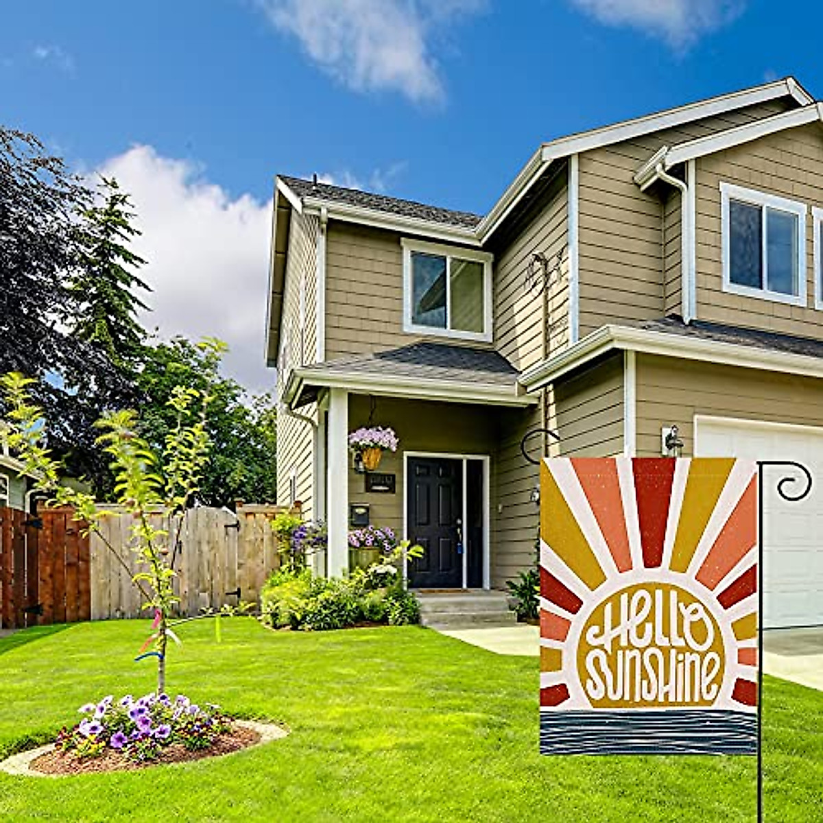 Summer Hello Sunshine Garden Flag 12.5×18 Inch Vertical Double Sided Yard Outdoor Decoration