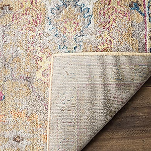 SAFAVIEH Bristol Collection 2'3" x 8' Camel / Blue BTL347C Boho Chic Distressed Runner Rug