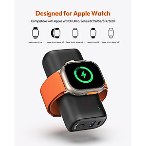 Bilivein Power Bank Portable Charger - 10000mAh Portable Phone Charger 22.5W Fast Charging External Battery Pack with Built-in Cable for Apple Watch Series 8/7/6/Se/5/4, iPhone 14/13/12 Pro Max