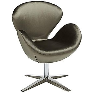 Christopher Knight Home Athena Velvet Modern Swivel Chair, Grey