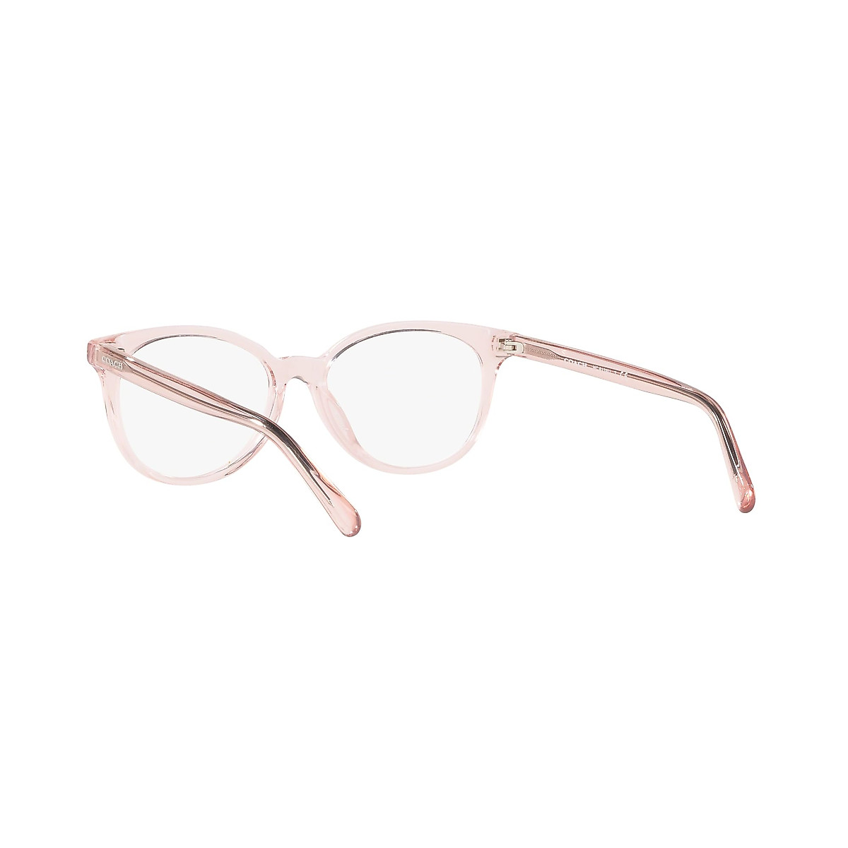 Coach HC6138U Universal Fit Prescription Eyewear Frames, Transparent Pink/Demo Lens, 52 mm
