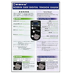 CKPSMS Brand - TOWA Digital Bobbin Case Tension Gauge Compare to TM-1 L-Style/TM-3 M- Style (DTM-A1+TM-501+TM-502)