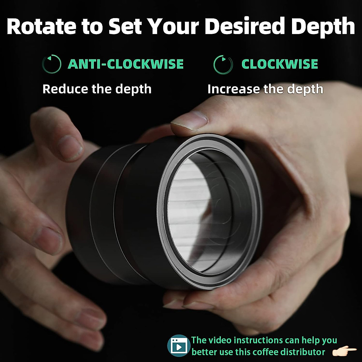 MHW-3BOMBER 58mm Espresso WDT Tool, Professional Coffee Distributor Tool for Baristas with Clean Base, All-in-one Coffee Powder Stirring Tool - Espresso Machine Accessories, T6021B