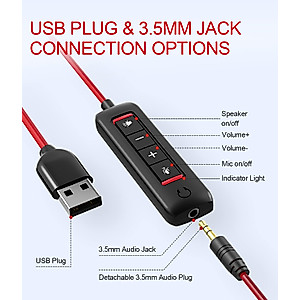 HROEENOI Noise-Cancelling USB Headset - Premium Wired PC and Laptop Headphones - Optimal for Zoom, Skype, Home Office, Call Centers, E-Learning - 5-Year Warranty