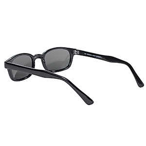 Pacific Coast Original KD's Polarized Biker Sunglasses (Black Frame/Dark Grey Lens)