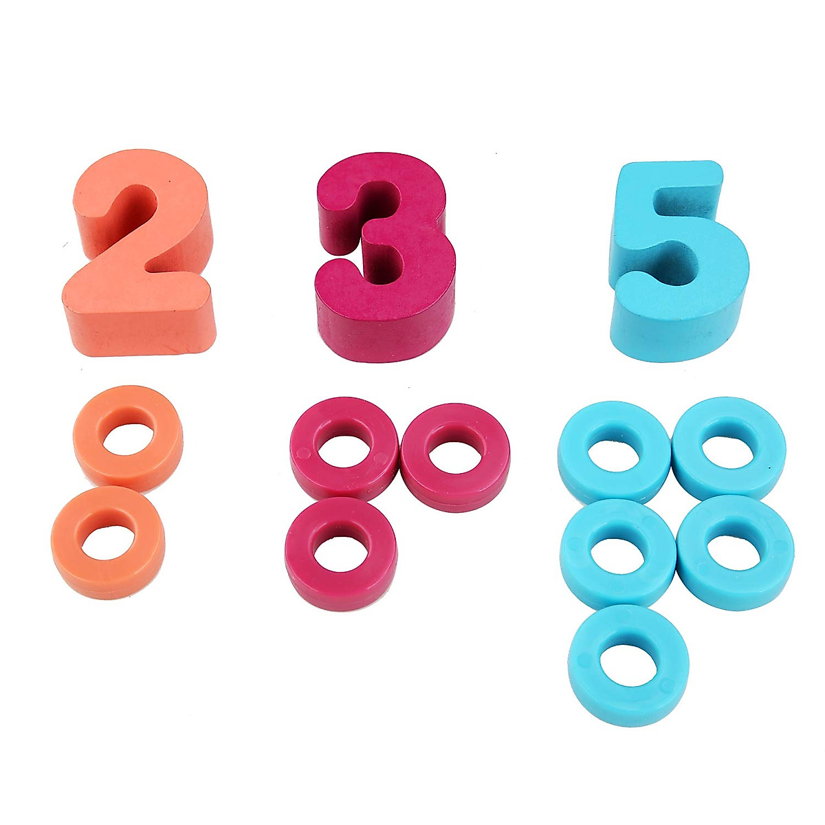 KangRuiZhe Montessori Materials Wood Math Blocks Shape Sorter Number and Stacking Learning Toys (Mathematics)