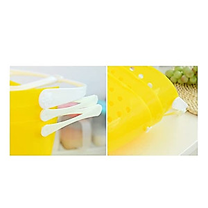 Zerodeko 2pcs 3- Tier Shower Caddy Bathroom Hanging Basket Rack Kitchen Storage Organizer (Yellow)