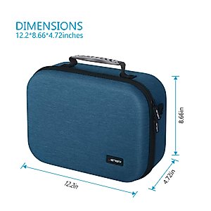 JSVER Storage Case for Meta Quest 2 Carrying Case For Oculus Quest 2 and Controllers, Elite Strap Accessories, Hard Shell Travel Protective Case for Meta/Oculus Quest 2 with Shoulder Strap (Blue)