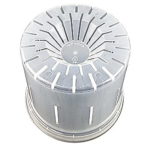 rePotme 6 inch Orchid Pot 3 Pack - Slotted Orchid Pots with Holes for Repotting (Crystal Clear)