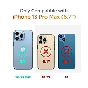 GVIEWIN for iPhone 13 Pro Max Case with Screen Protector + Camera Lens Protector, Soft Shockproof Clear Floral Phone Protective Case Cover for Women Girls, Flower Pattern Design (Hibiscus)