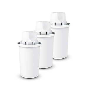DAFI Standard Water Filter Replacement 3-Pack compatible with Brita Classic | Last up to 135 days | Fresh Drinking Water, Waterdrip Filter for Tap water, Water Purifier Pitcher | BPA-Free