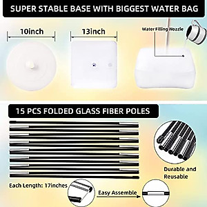 New Upgrades Balloon Arch Kit,9FT Height&10FT Width Adjustable Balloon Arch Stand with Water Fillable Base: For Wedding,Birthday Party,Baby Shower,Graduation Supplies Decorations