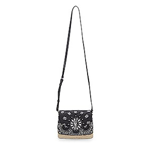 Yves Saint Laurent, Pre-Loved Black Bandana Canvas Loulou Toy, Black