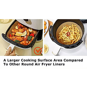 IPZA Air Fryer Liners Disposable – 100PCS Air Fryer Liners Square, 6.3 Inch Non Stick,Oil-Proof AirFryer Paper Liners,Waterproof Parchment Paper for 2-4.9 QT Air Fryers Baking Roasting
