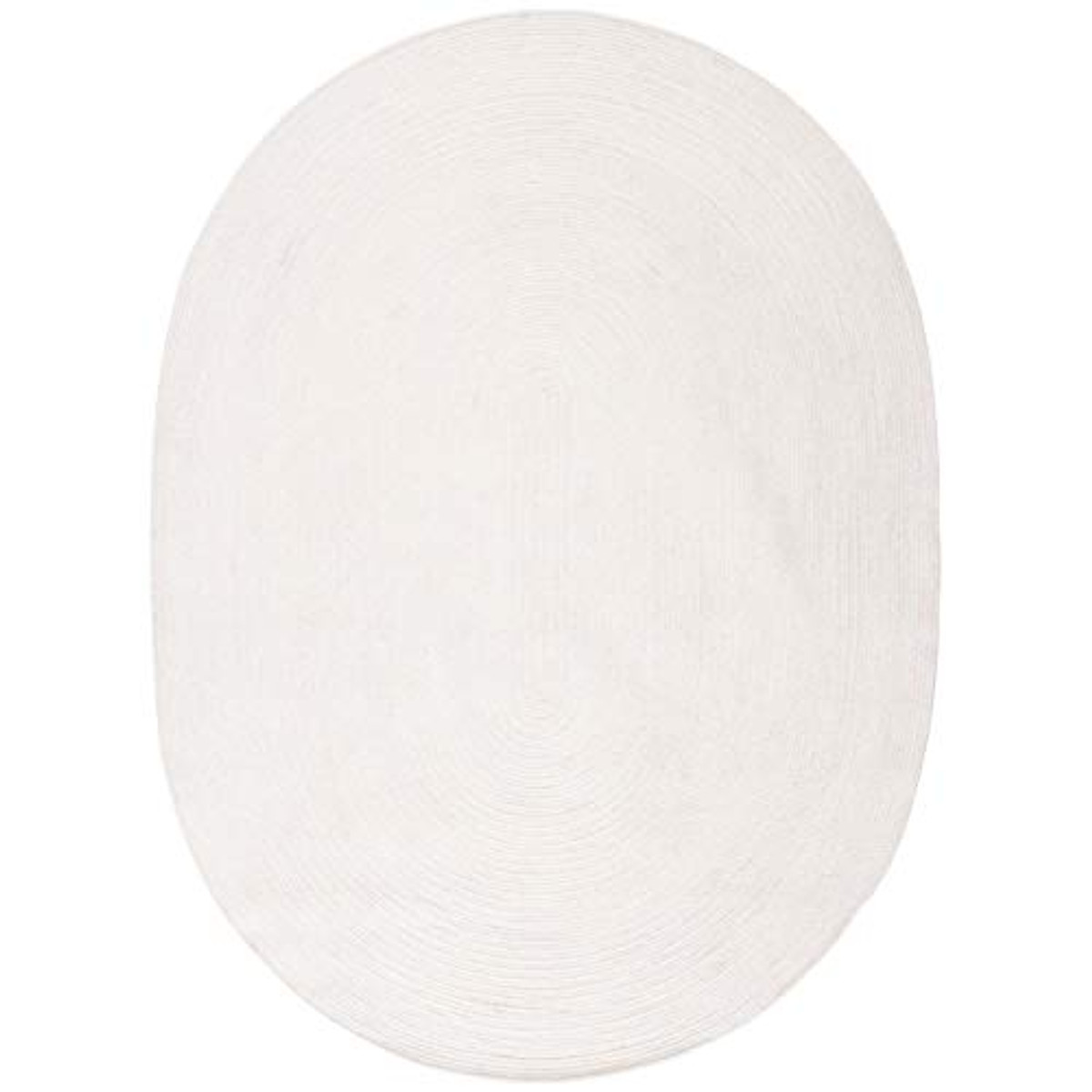 SAFAVIEH Braided Collection 4' x 6' Oval Ivory BRD901A Handmade Country Cottage Reversible Wool Entryway Foyer Living Room Bedroom Kitchen Area Rug