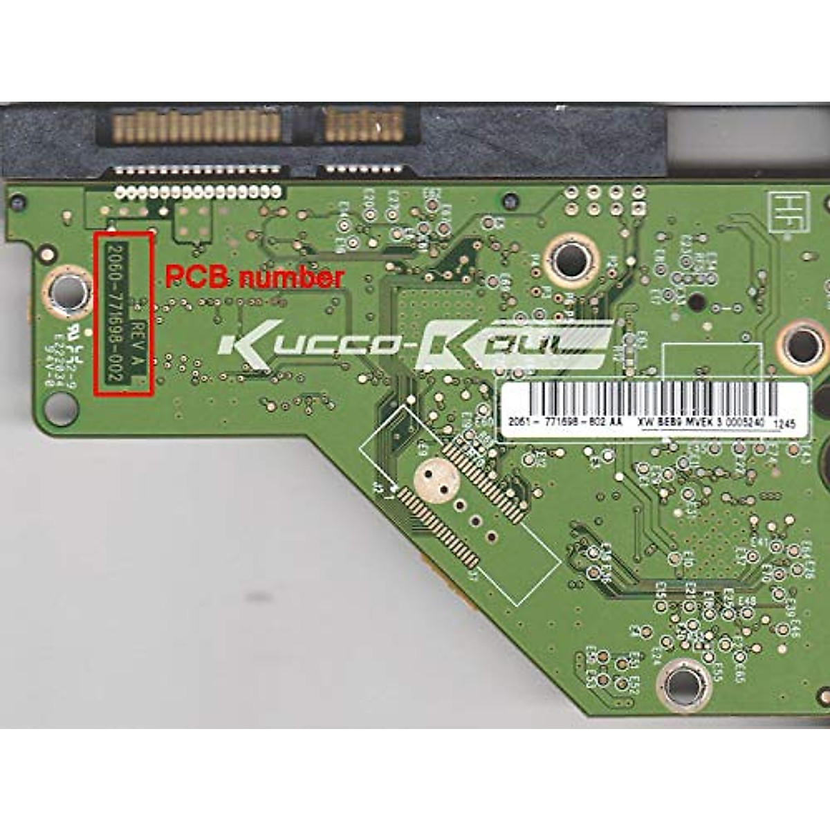 KIMME HDD PCB Logic Board 2060-771698-002 REV A/P1/P2 for WD 3.5 SATA Hard Drive Repair Data Recovery