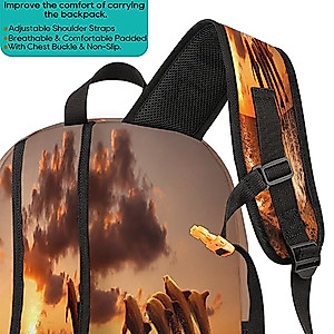 Yzrwebo Dolphins Backpack for Women Men Ocean Animal Dolphin Lightweight Backpack with Multiple Pockets Laptop iPad Tablet Travel Sports Bag Casual Daypack Backpack Adjustable Shoulder Straps