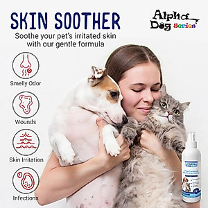 Alpha Dog Series Chlorhexidine Spray (8 oz) – Easy-Apply Skin Relief – Soothes Hot Spots, Rashes in Dogs & Cats - Itch Relief – Lightly Scented