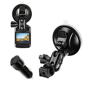 BOBLOV Car Suction Cup for KJ21 Body Camera, Car Mount and a Car Charger ONLY for KJ21 Body Camera, for Dash Car Mode, Dash Camera Accessories for KJ21 Body Camera(Camera not Included)