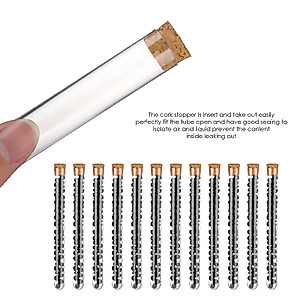 30 Covered Plastic Test Tubes - Small Plastic Tubes, 20ml Transparent Plastic Tubes with Cork Stoppers, Small Transparent Plastic Tube Containers for Solid and Liquid Storage (30, 16mm*150mm)
