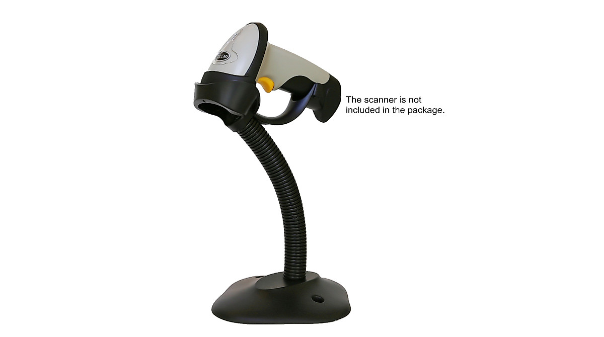 Goose Neck Hands Free Barcode Scanner Stand, Adjustable Barcode Scanning Bar-Code Reader Cradle ...