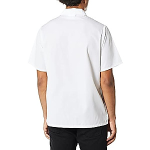 Uncommon Threads mens Unisex No Pocket Restaurant Shirt With Snap Closure Work Utility Apron, White, Large US