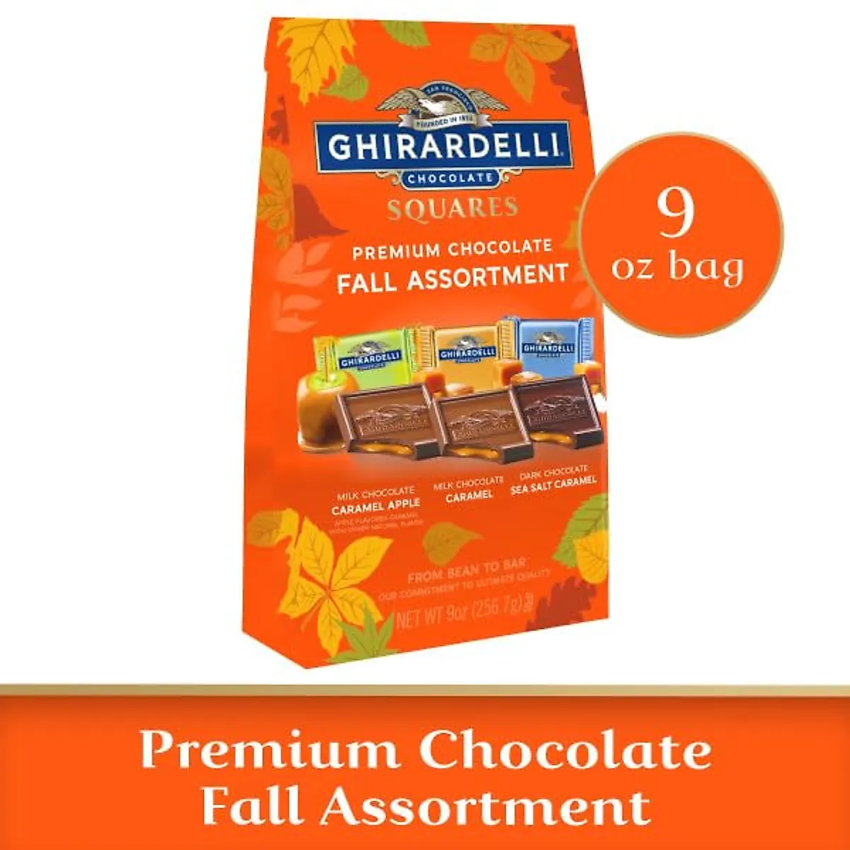 GHIRARDELLI Premium Chocolate Fall Assortment - Pack of 2 - 9 oz Bags - Get Ready for Fall and Winter Weather with Delicious Tasting Chocolate - Share with Friends and Family and Stock the Pantry or Office with This 2 Pack