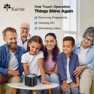 Kaitse Ultrasonic Retainer Cleaner for Denture: Ultra Sonic Dental Cleaning - Mouth Guard Cleaner for Aligner at Home in The Bathroom 25W 220ML (BLACK)