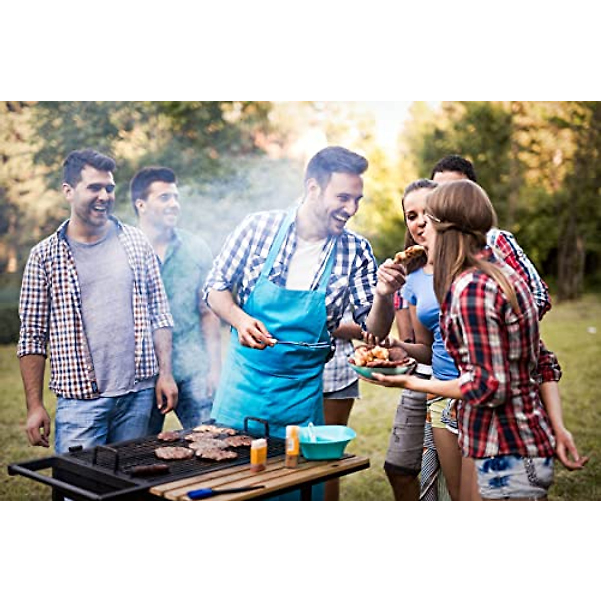 Jax Smok'in Tinder Premium BBQ Wood Chips for Smoking and Grilling Variety Pack, 4 of Our Most Popular Medium Sized Wood Chip Packs 2.90 Liter Bags (1 lb each) USA (Apple, Pecan, Hickory, Mesquite)