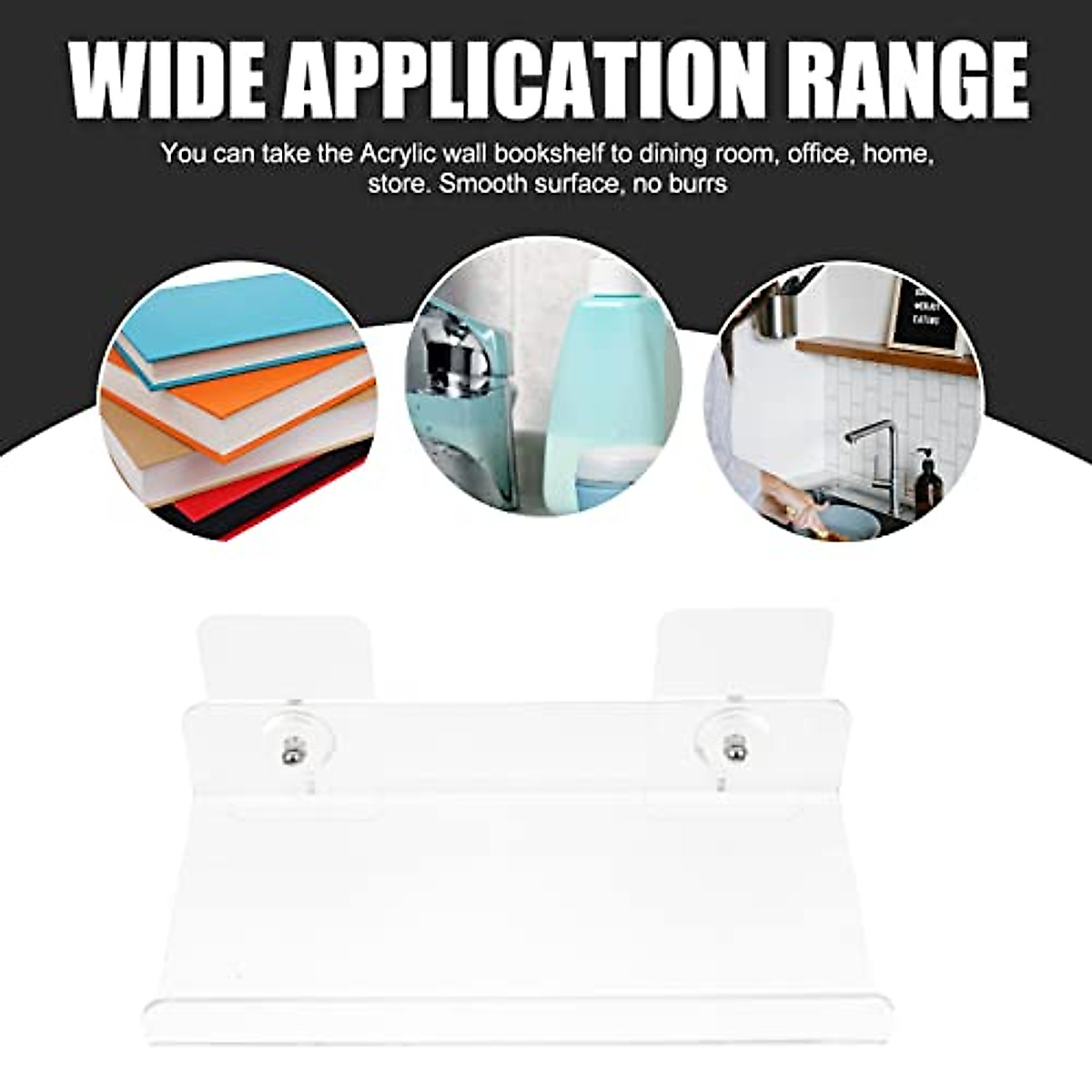 Beavorty Acrylic display stand nail polish rack album covers for wall decor clear wall shelf acrylic wall shelf clear bookshelf vinyl record wall mount -mounted Display stands