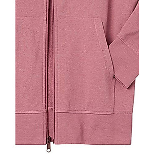Amazon Essentials Men's Lightweight French Terry Full-Zip Hooded Sweatshirt, Pink, Large