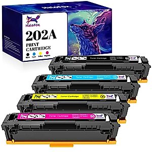202A 202X Toner Cartridge 4 Pack Compatible Replacement for HP 202A 202X CF500A m281fdw HP Color Laserjet Pro MFP M281fdw M281cdw M254dw M281 M281fdn M254 Toner Printer (Black Cyan Yellow Magenta)