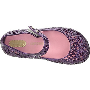 Mini Melissa Mini Campana Zig Zag IX Mary Jane Sneaker (Toddler),Purple,6 M US Toddler