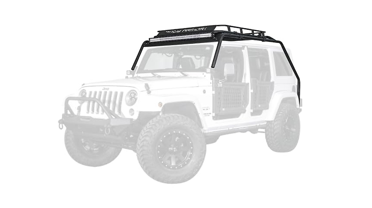 Jeep JK Wrangler Body Armor 4x4 Front Light Bar - Rugged & Illuminating