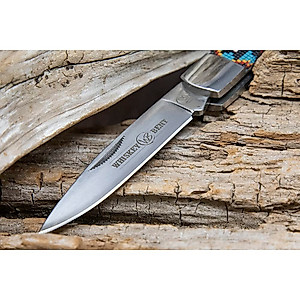 WHISKEY BENT HAT CO. Traditional Lock Blade Folding Pocket Knife 3.75" Closed Length 440C Stainless Steel Blade (Southwest Sand)