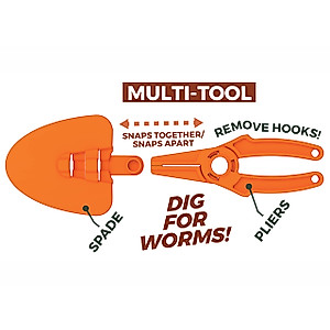 Flambeau Outdoors Wild Bite Fishing Tackle Box Kit | Blue/Bluegill - Tackle Box for Beginners, 25-Piece Multi-Species Tackle Assortment for Catching Bass/Panfish/Trout, Spade and Plier Multi-Tool