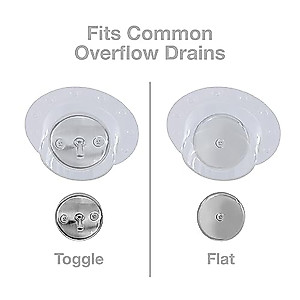 Danco 12078 Bathtub Overflow Drain Cover, Clear