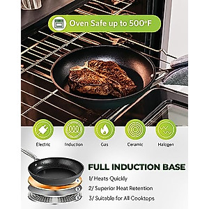 Granitestone Armor Max 20 Pc Pots and Pans Set Nonstick Cookware Set, Complete Kitchen Cookware Set with Non Stick Pots and Pans Set with Lids + Knife Set, Induction/Oven/Dishwasher Safe, Non Toxic