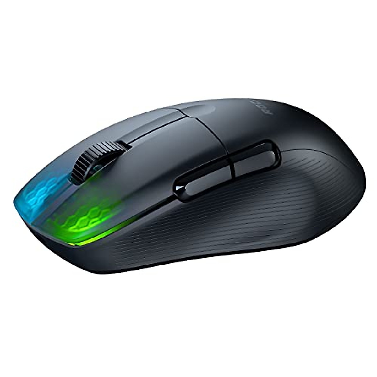 ROCCAT Kone Pro Air Gaming PC Wireless Mouse, Bluetooth Ergonomic Performance Computer Mouse with 19K DPI Optical Sensor, AIMO RGB Lighting & Aluminum Scroll Wheel, 100+ Hour Battery Life, Black