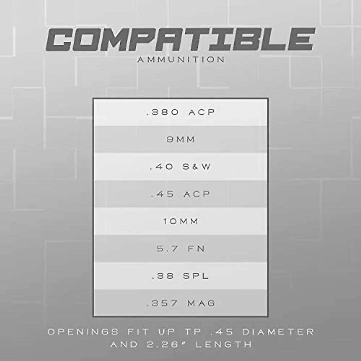 Evergreen 100 Pistol Round Bullet Locking Storage Case - Travel Safe/Mil Spec/Waterproof/USA Made - for .380 ACP, 9mm.40 S&W.45 ACP, 10mm, 5.7 FN.38 SPL.357 MAG (56 Black)