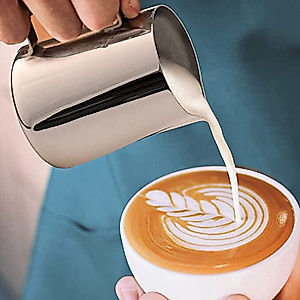 Zulay Kitchen Premium Gift Milk Frother Complete Set - Handheld Foam Maker, Stencils & Frother Set - Whisk Drink Mixer for Coffee - Mini Blender for Cappuccino, Frappe