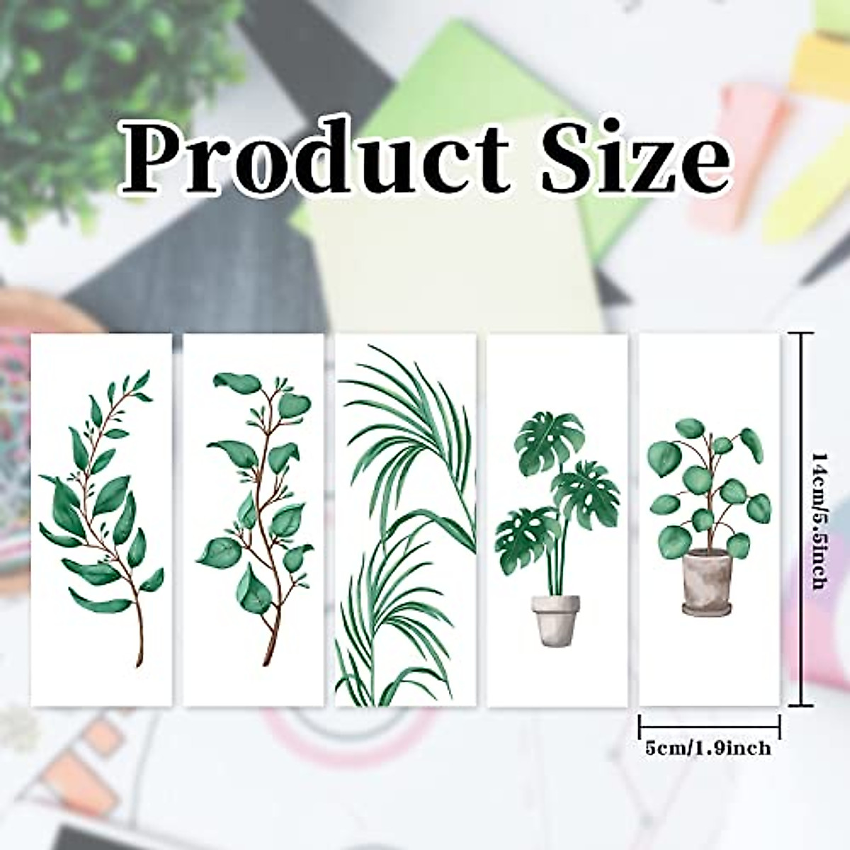 12 PCS Bookmarks for Students, 12 Resin Botanical Styles Bookmarks for Women Men, Cute Plant Bookmark Set for Kids Reading Lovers, School Home Gifts