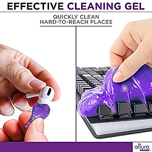 Laptop Cleaning Kit (5 pc) - Keyboard Cleaning Kit - Includes Laptop Screen Cleaner, Air Blower, Brush, Keyboard Gel, and Microfiber Cloth - PS4 Cleaner - Keyboard Cleaner & Computer Cleaner by Altura
