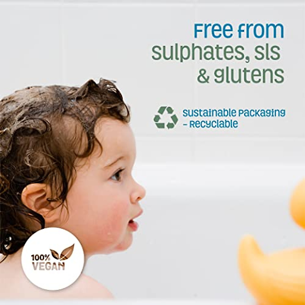 Nature's Baby Shampoo And Conditioner Combo Pack, Tear Free, Sulfate Free, Formulated for Sensitive and Problem Skin - 16 oz Shampoo & 8 oz Conditioner, Vanilla Tangerine, 2 Pack