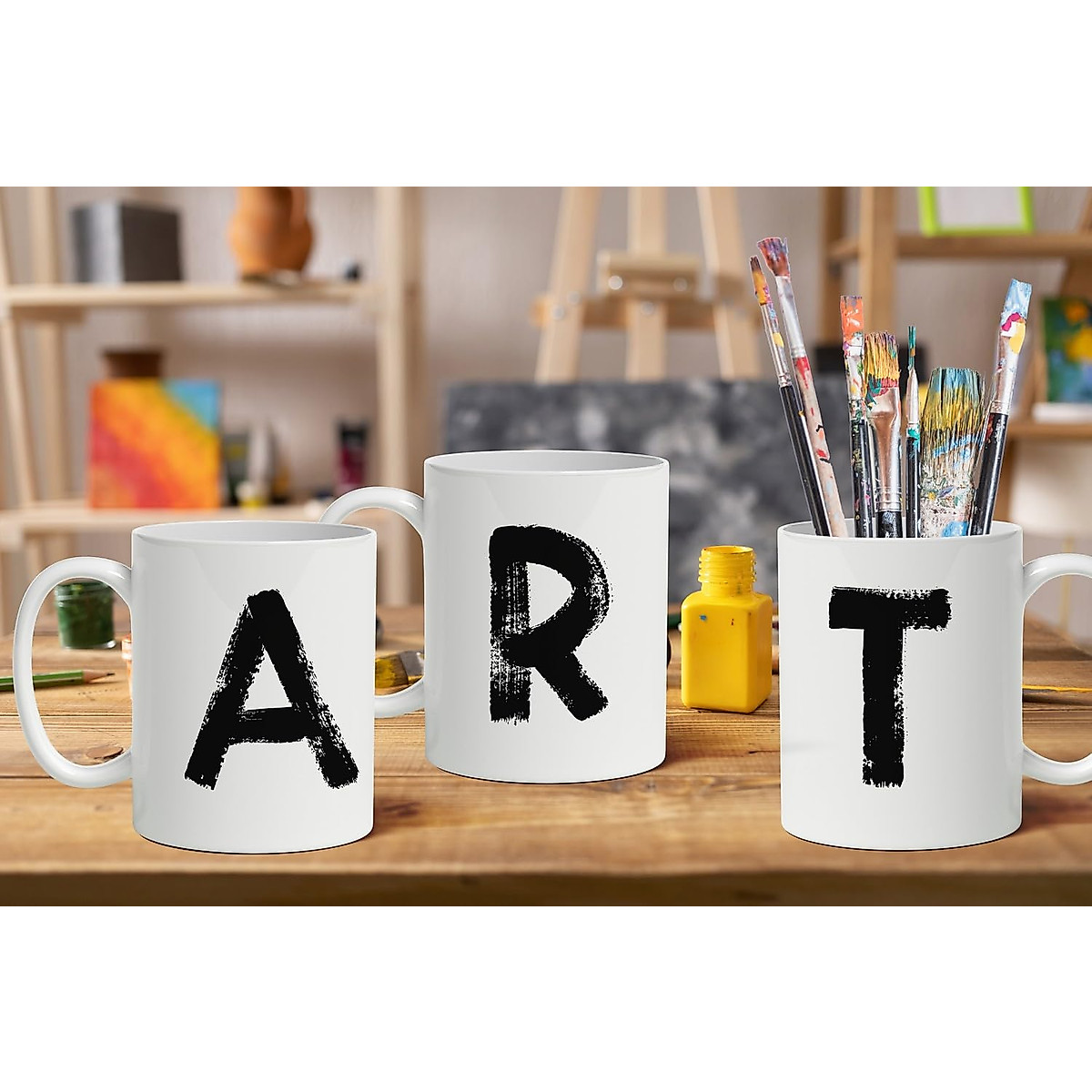 Retreez Initial A-Z Hand Drawn Grunge Alphabet Monogrammed Monogram Mug 11 Oz Ceramic Tea Coffee Mugs - Appreciation Thank You Holiday Birthday Gifts for her friend coworker sister bestie - N Initial