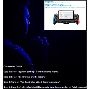 Rzzhgzq Switch Controller for Nintendo Switch One-Piece Joypad Switch Pro Controller for Handheld Mode Switch Controllers Remote with Adjustable TURBO and Dual Motor Vibration