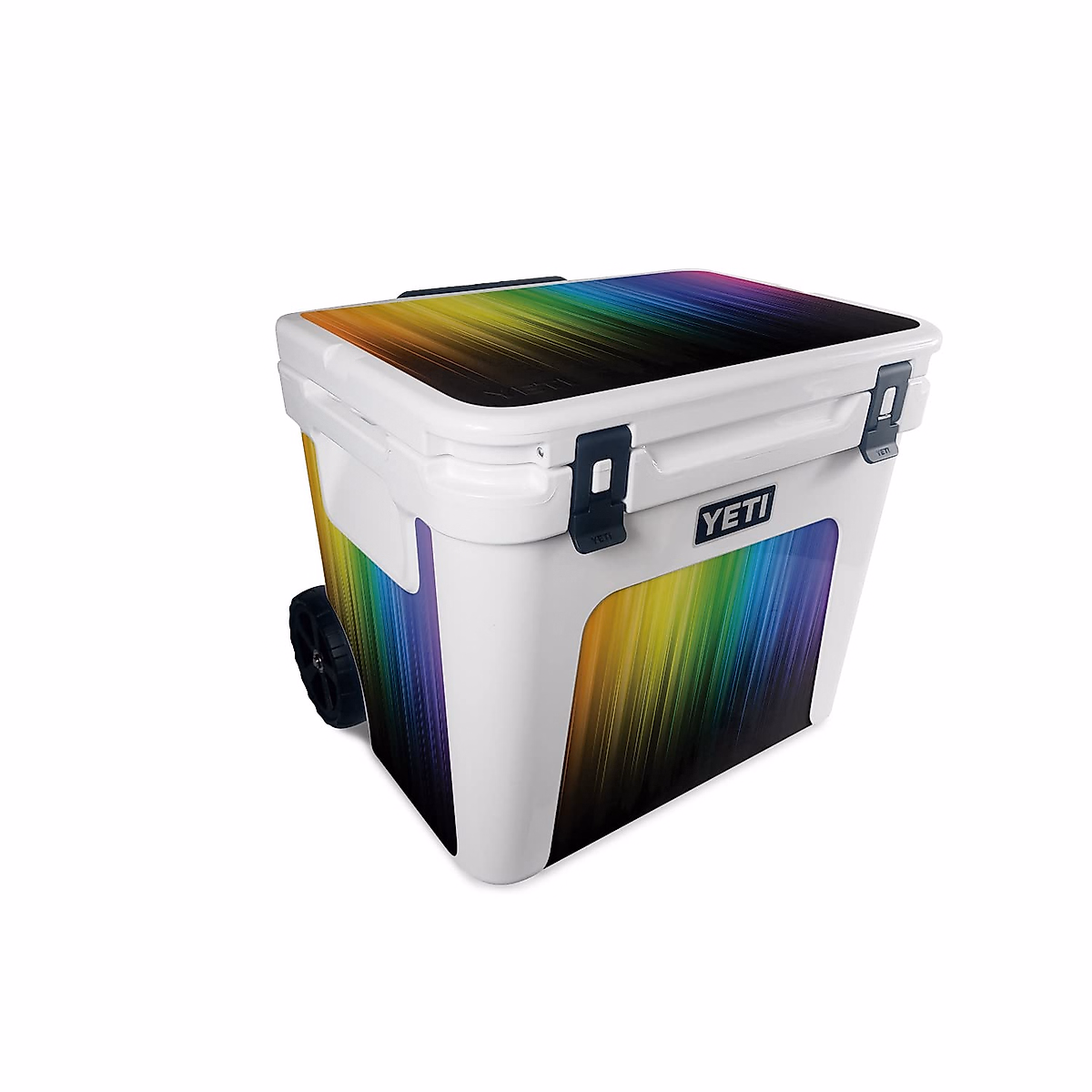 MightySkins Skin Compatible with Yeti Roadie 60 Wheeled Cooler - Rainbow Streaks | Protective, Durable, and Unique Vinyl Decal wrap Cover | Easy to Apply, Remove, and Change Styles | Made in The USA