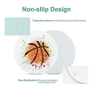 Basketball Cutting Board Tempered Glass Chopping Board for Kitchen Hotel