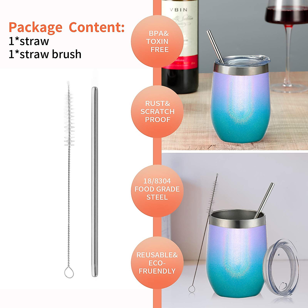 KFK 21st Birthday Gifts for Her,Funny 21 Year Old Birthday Gifts, 21st Birthday Wine Tumbler with Keychain, 21st Birthday Decorations for Women, Sister, Friends-(Glitter Peacock)