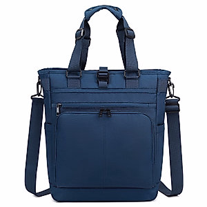 mygreen Anti Theft Travel Backpack Purse Convertible Tote Bag Crossbody Casual Backpack for 15.6" Laptop, Unisex Laptop Tote Shoulder Bag with Multiple Pockets for Work Travel Gym Blue